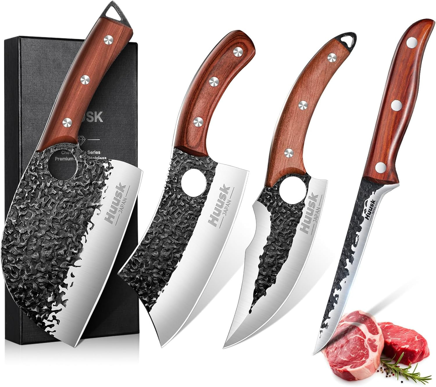 Japanese Fillet Knives with Sheath, Boning Knife for Meat Cutting, Hand ...