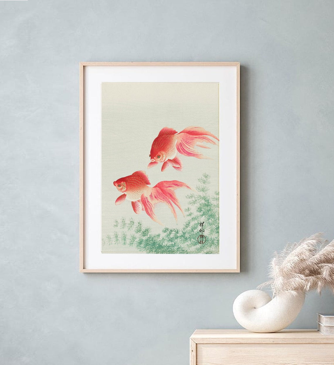 Japanese Fish Print, Vintage Fish Japandi Asian Wall Art, Japanese Wall ...
