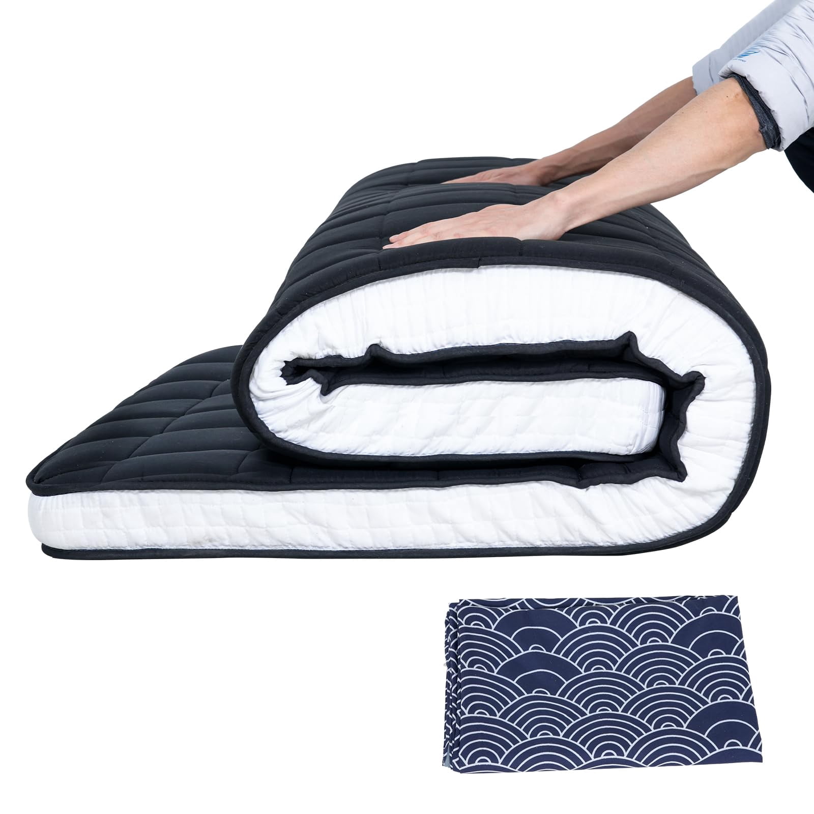 Japanese Floor Futon Mattress Full Size 4 Inch Thick Foldable Memory ...