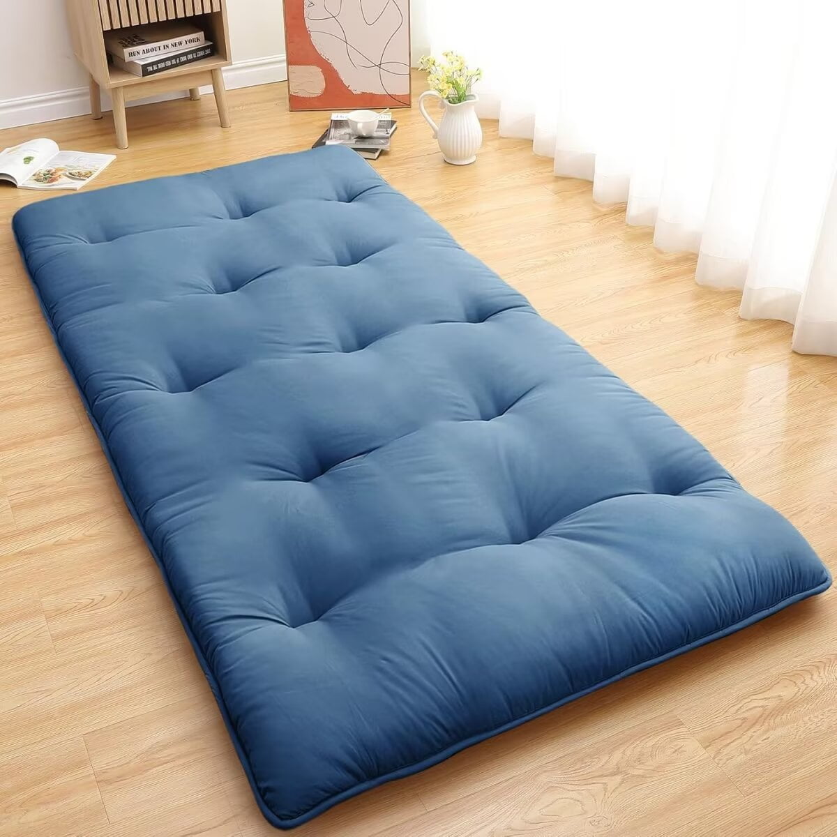 Japanese Floor Futon Mattress Twin Size, Foldable & Portable Roll Up ...