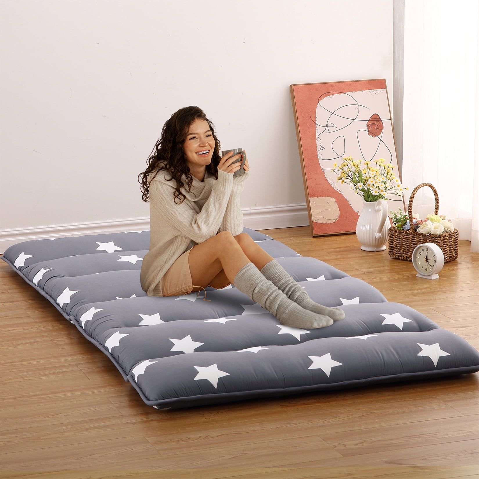 Japanese Floor Mattress Futon Mattress,3 '' Thicken Japanese Style ...