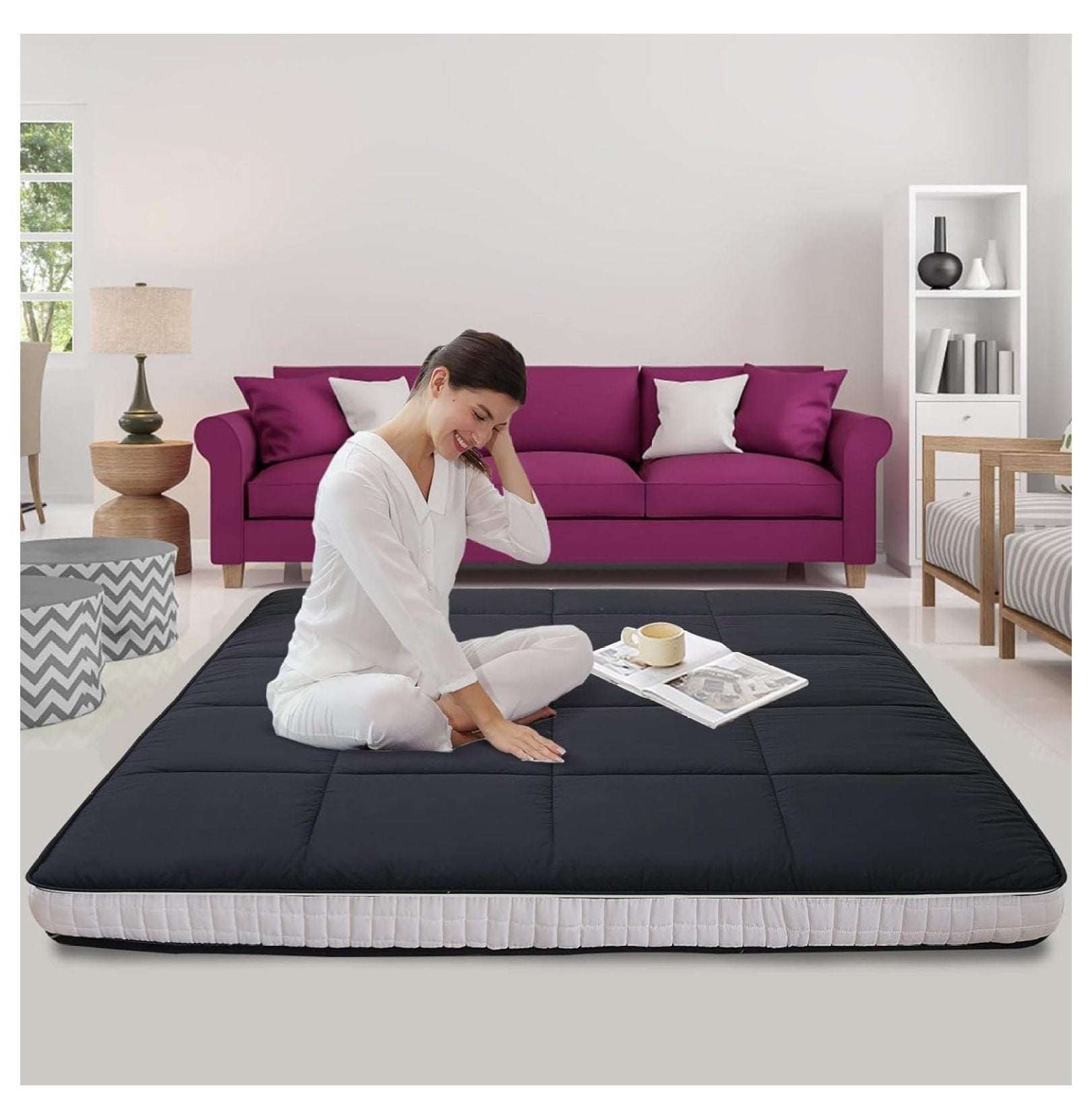 Japanese Floor Mattress Futon Mattress, Foldable Mattress, Roll Up ...