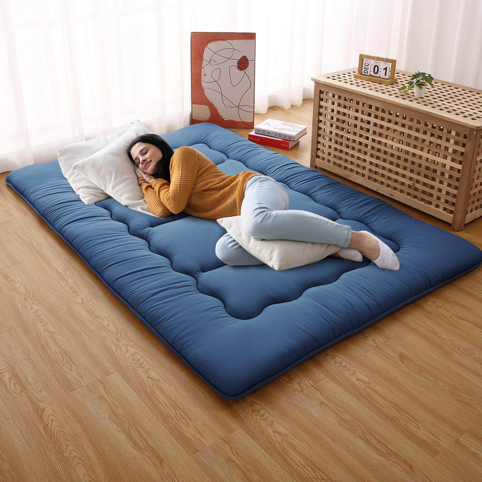 Japanese Floor Mattress Futon Mattress Roll Up Camping Mattress Tatami ...
