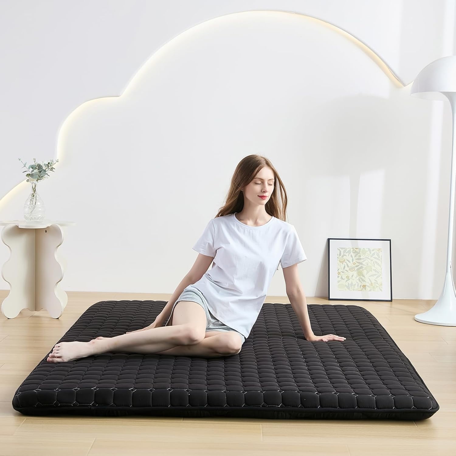 Japanese Floor Mattress Twin, Anti-Slip Japanese Futon Foldable Tatami ...