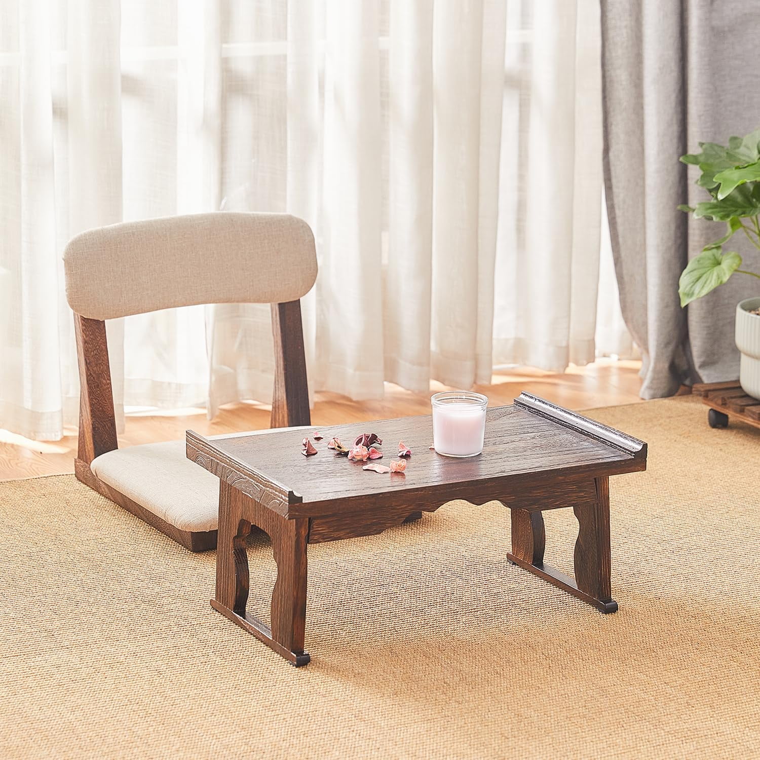 Japanese Floor Table, Small Coffee & Tea Table, Altar for Meditation ...