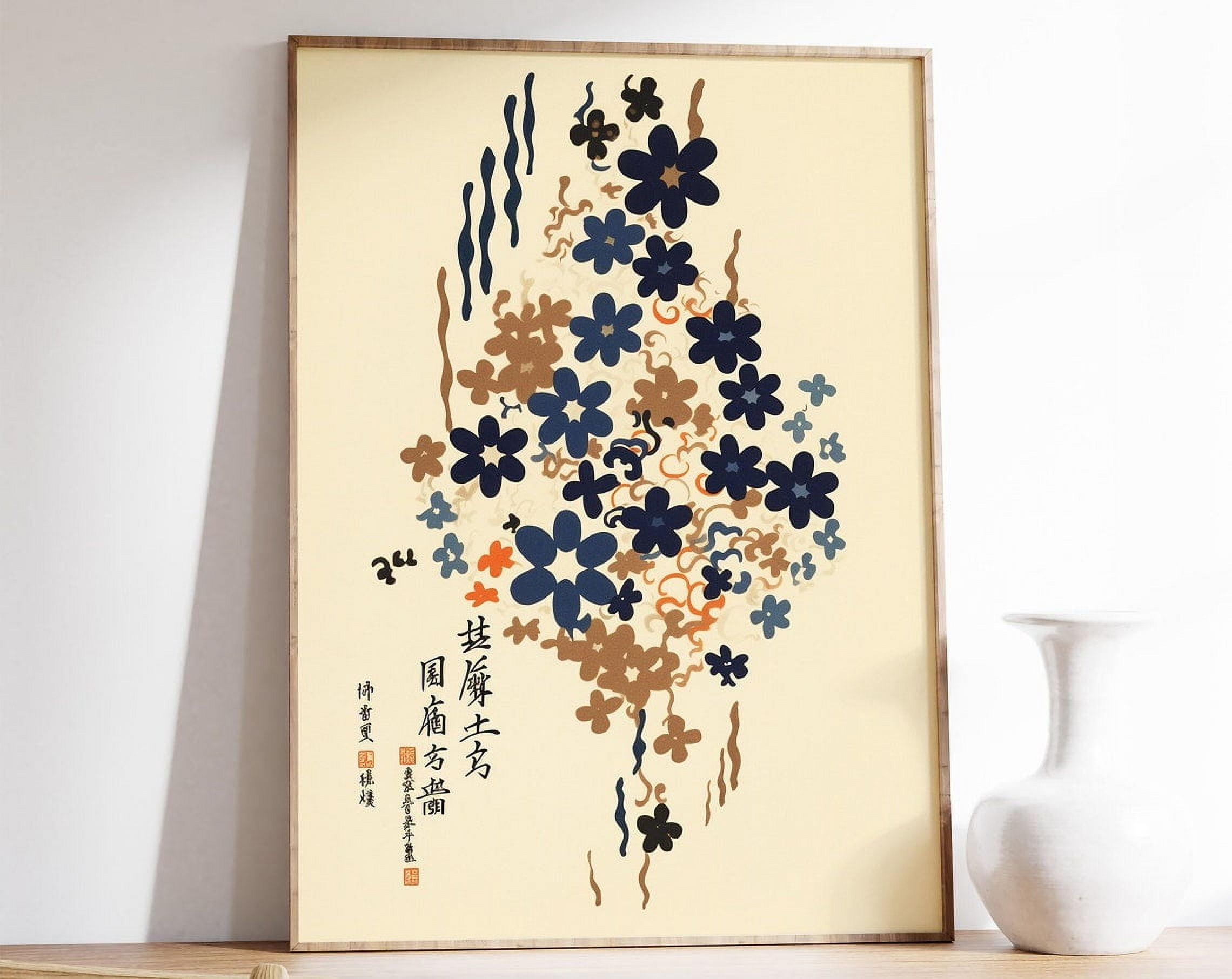 Japanese Floral Art Print, Taguchi Tomoki Poster, Vintage Japanese Decor, Abstract Art ...