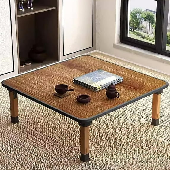 Japanese Foldable Coffee Table, Portable Low Tea Table Wooden Folding ...