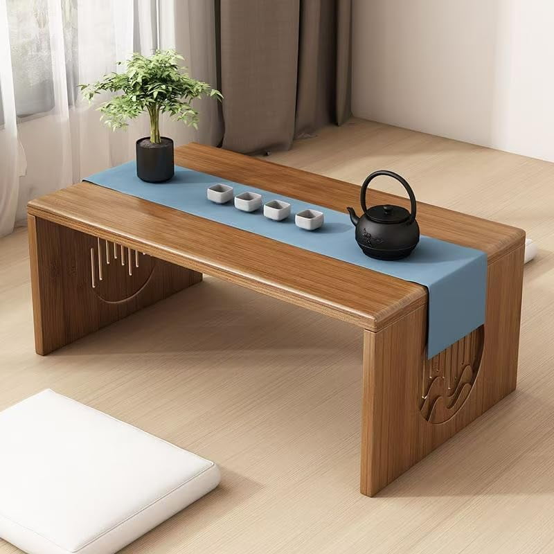 Japanese Folding Coffee Table Foldable Floor Table Bamboo Low Table ...
