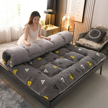 Extra Thick Futon Floor Mattress, Padded Japanese Folding Roll Up ...