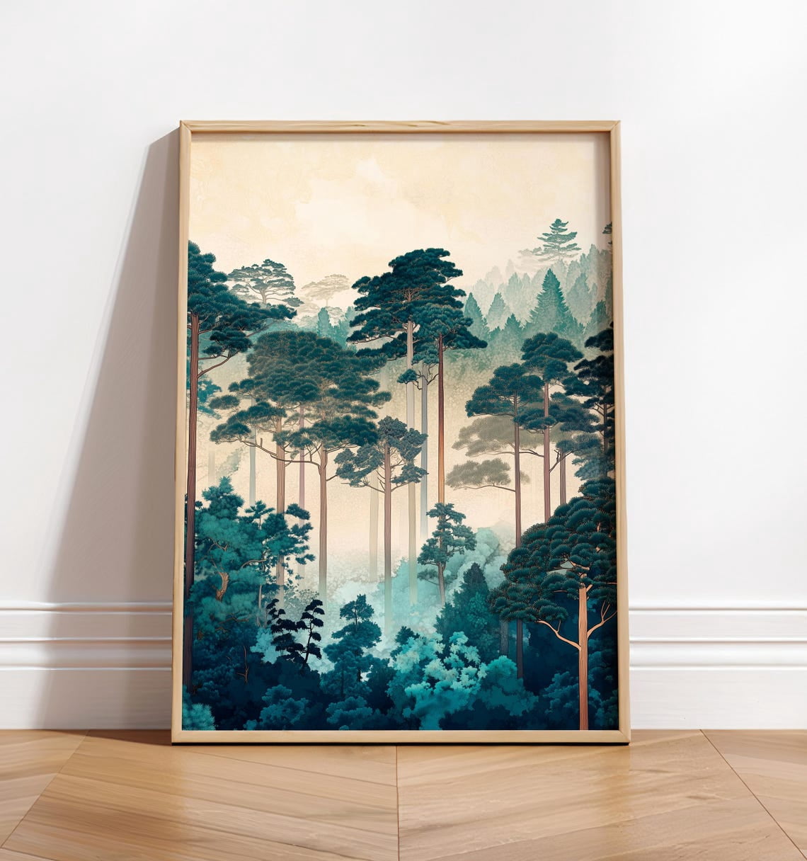 Japanese Forest Print, Ukiyo E Style Landscape Art - Walmart.com
