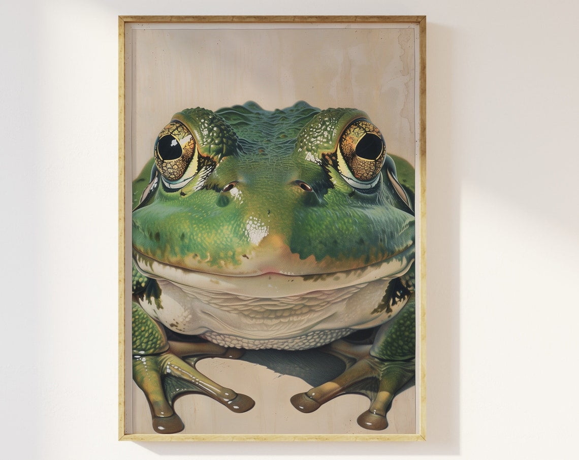 Japanese Frog Print, Vintage Antique Frog, Nature History Painting ...
