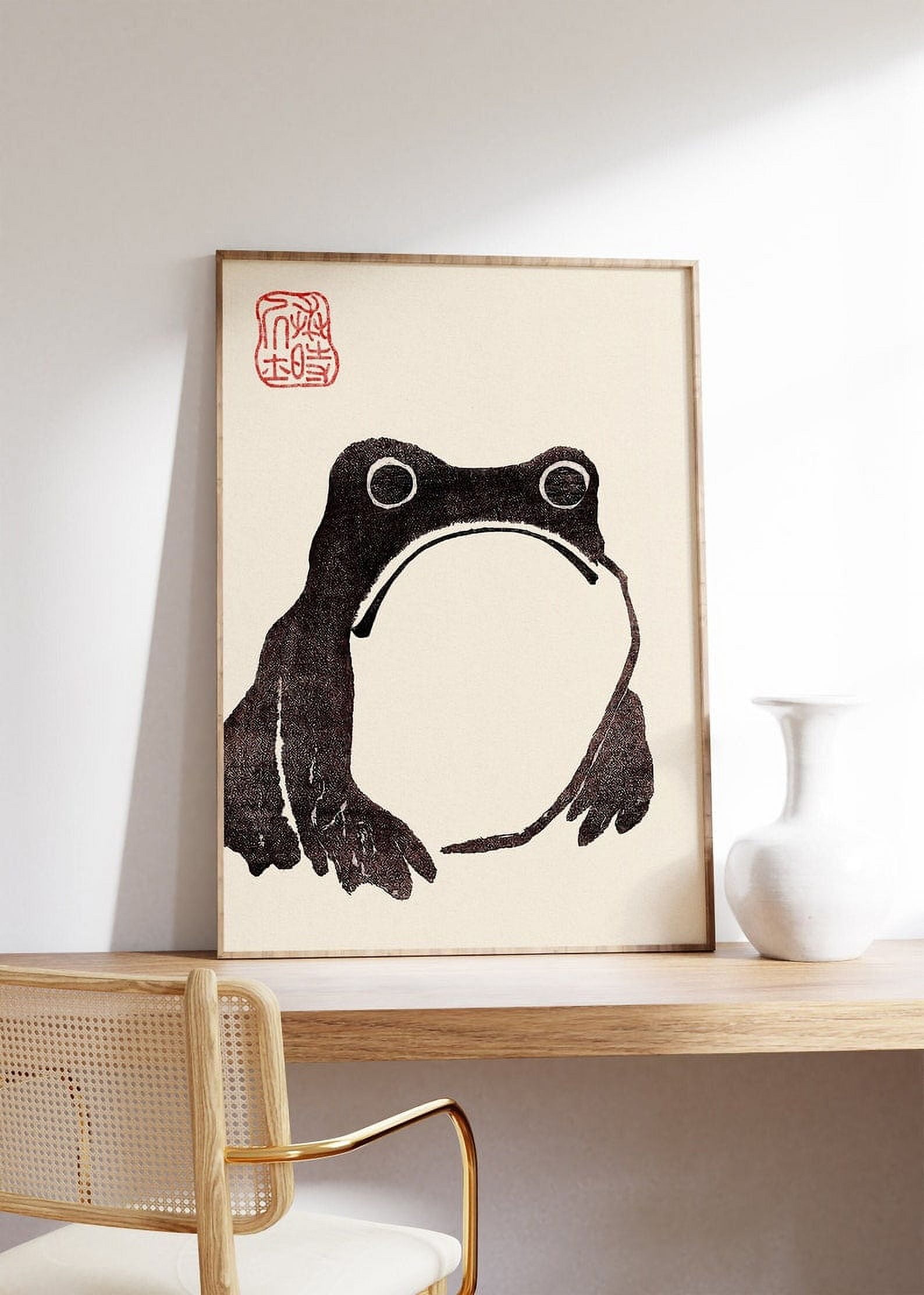 Japanese Frog Print, Vintage Wall Art, Japanese Frog Poster - Walmart.com