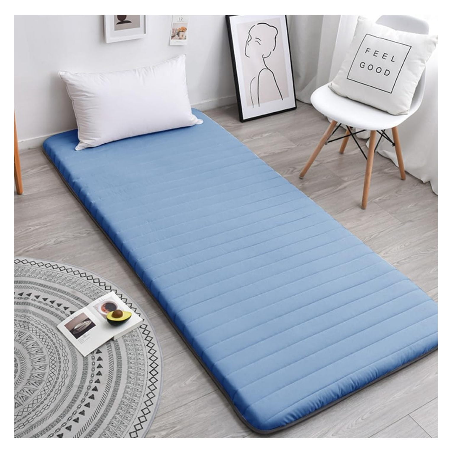 Japanese Futon Floor Mattress Foldable Tatami Mat High Support Futon ...