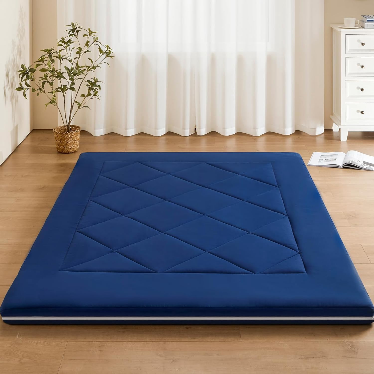 Japanese Futon Floor Mattress - Portable Tatami Mattress Mat Foam with ...