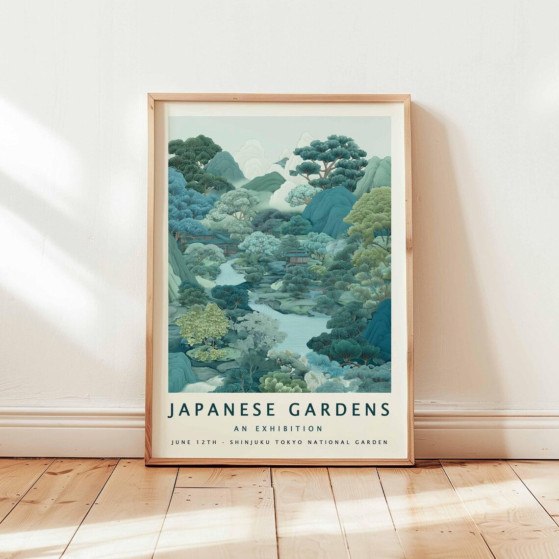 Japanese Garden Panorama Tranquil Landscape Shinjuku Exhibition Art ...