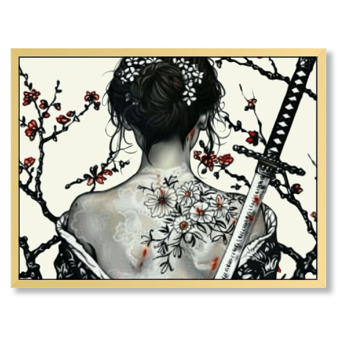 Japanese Geisha Female Vintage Art Canvas Art Print Modern Family ...