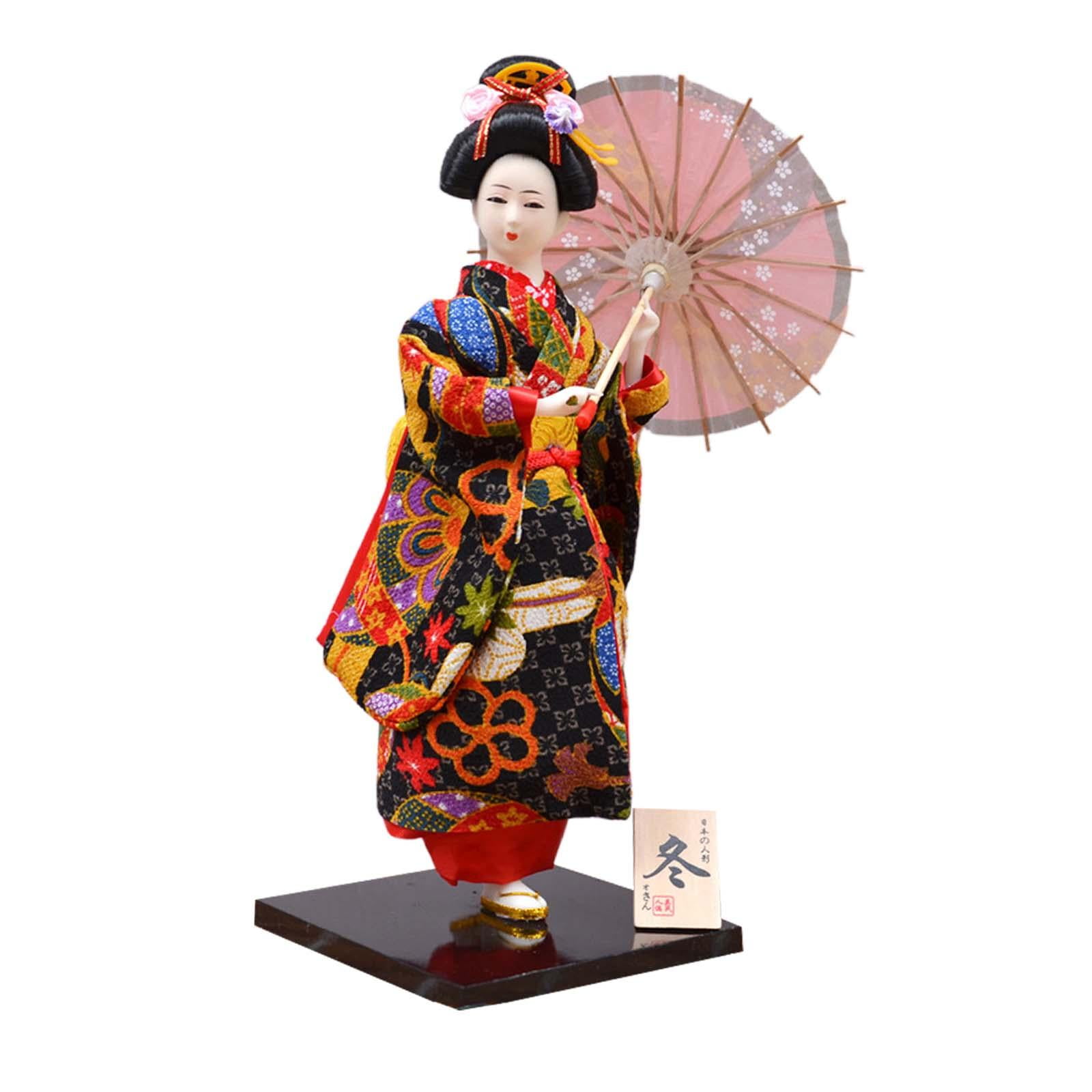 Japanese Geisha Oriental Doll, 30cm Handicraft Miniature Figurines ...