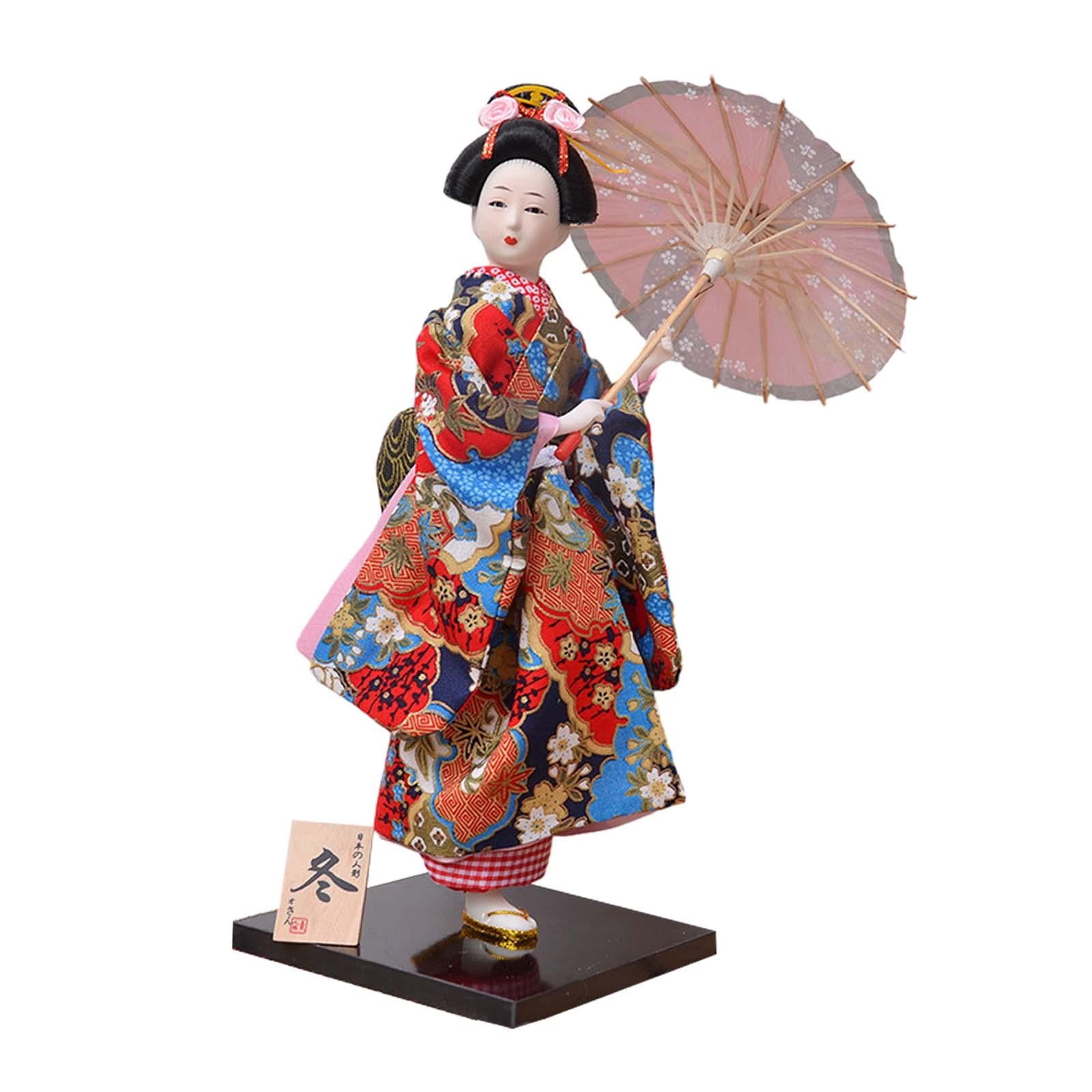 Japanese Geisha Oriental Doll 30cm Handicraft Miniature Figurines Folk ...