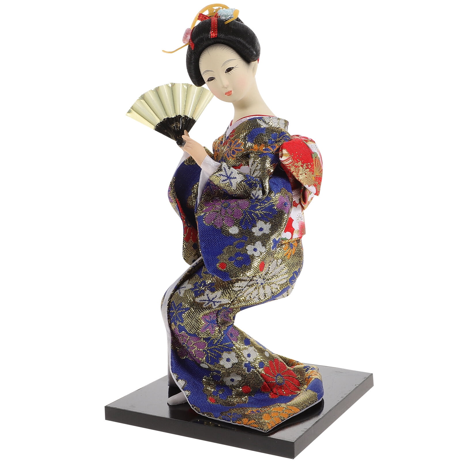 Kimono Geisha Doll Japanese Purple Geisha Figurine Japanese Decor Asian ...