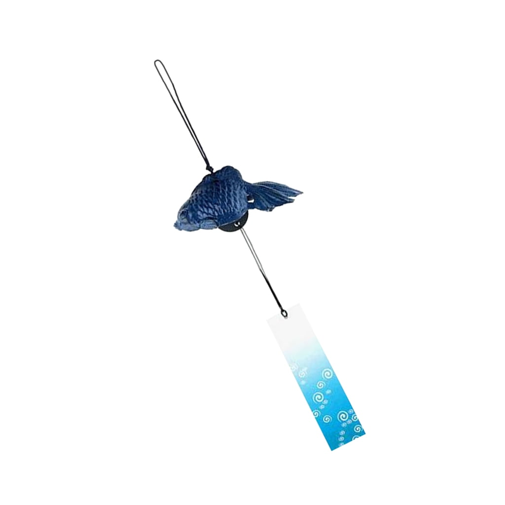 Japanese Goldfish Furin Windchime Cast Garden Home Decor Blue - Walmart.com