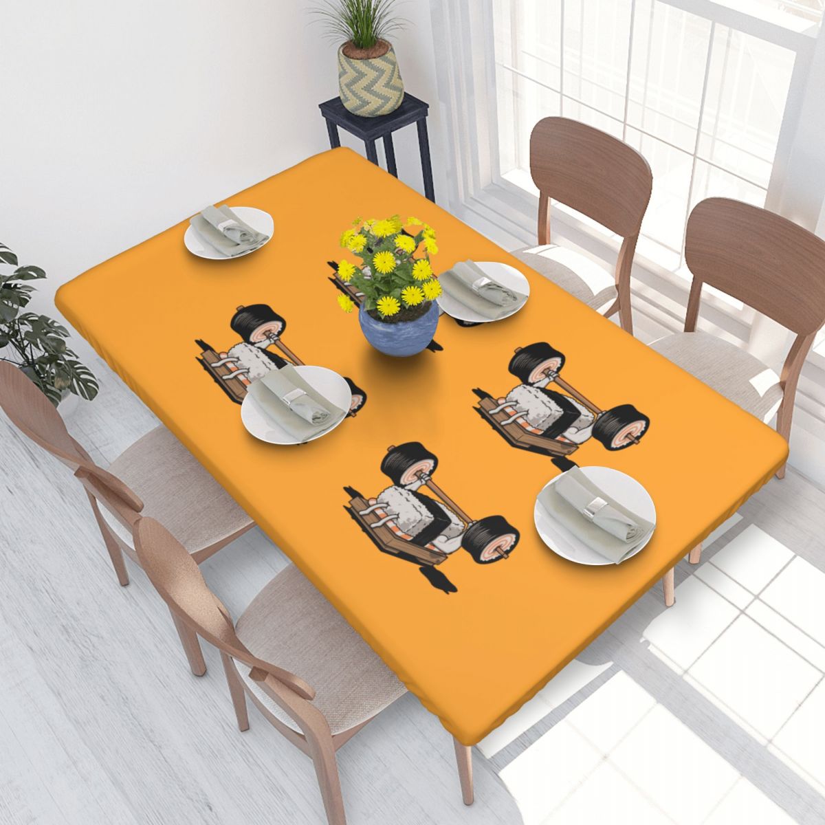 Japanese Guinea Pig Sushi Food Tablecloth Rectangular Oilproof Table ...