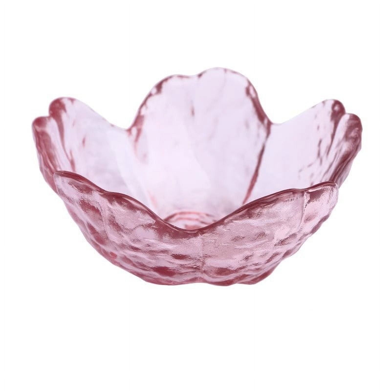 Japanese Hammered Pink Cherry Blossom Glass Plate, Creative Sauce ...