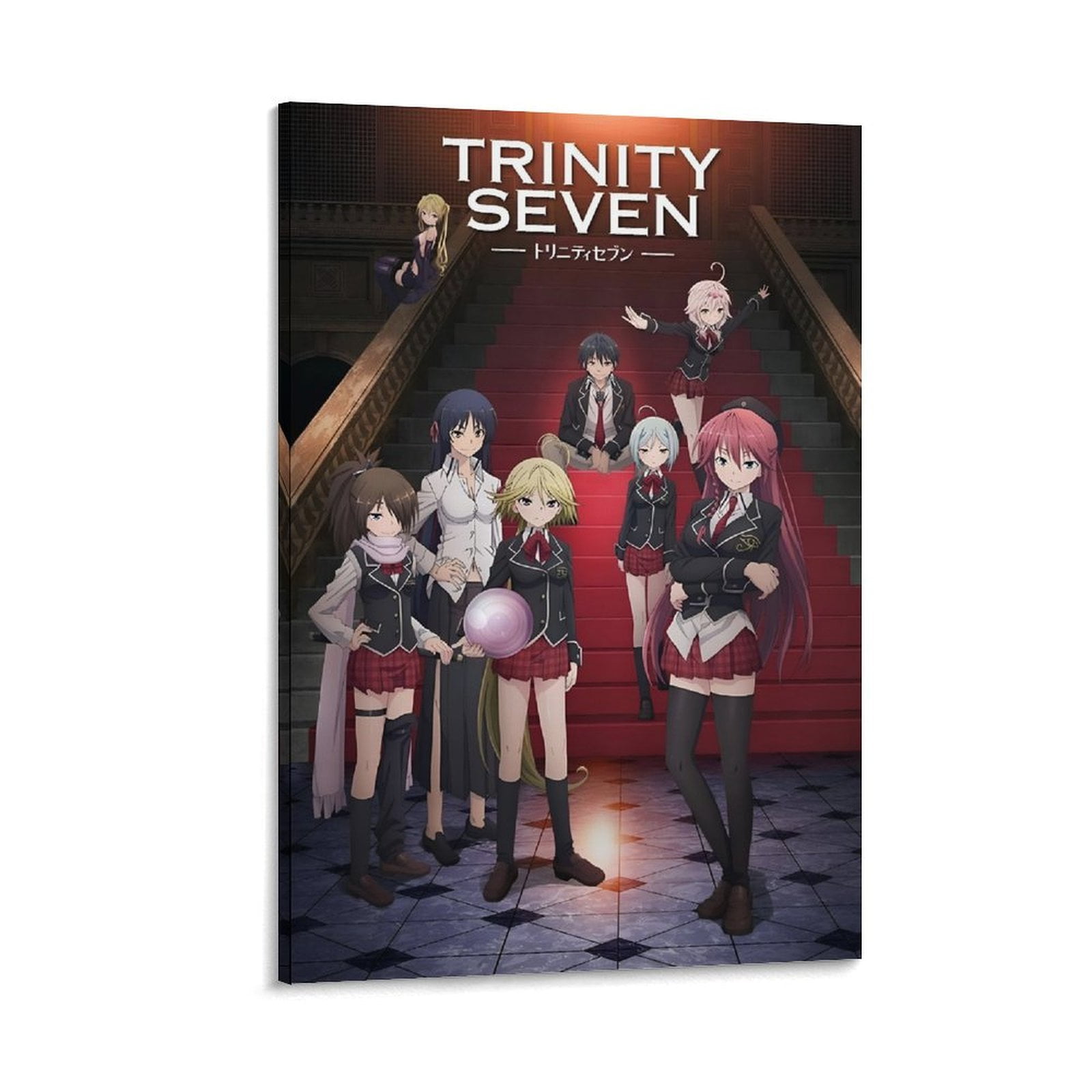 Japanese Harem School Anime Trinity Seven Poster Artworks Picture Print ...