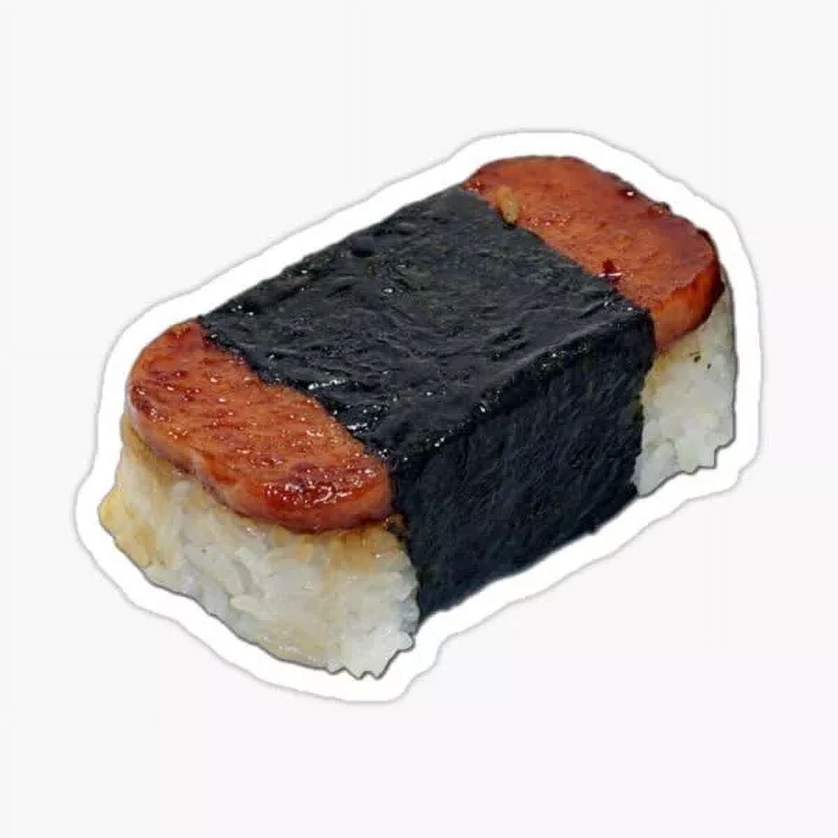 Japanese Hawaiian Snack Musubi Rice Roll Sticker Phone Decal Water ...