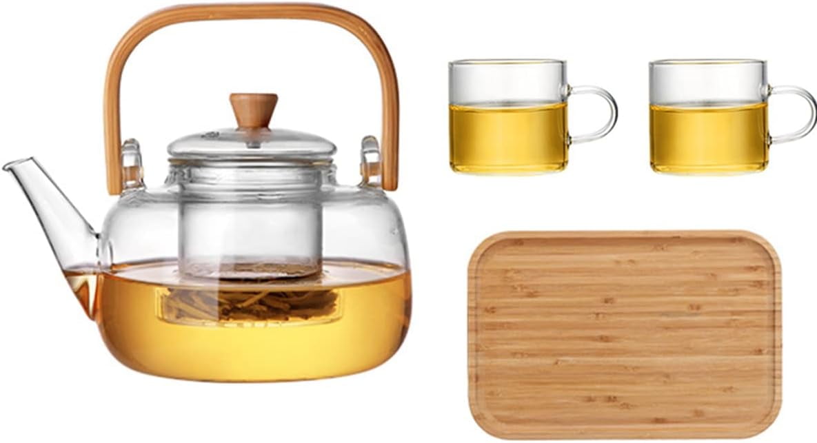 Japanese Heatproof Glass Teapot Clear Tea Pot with Infuser Teapots 33 ...