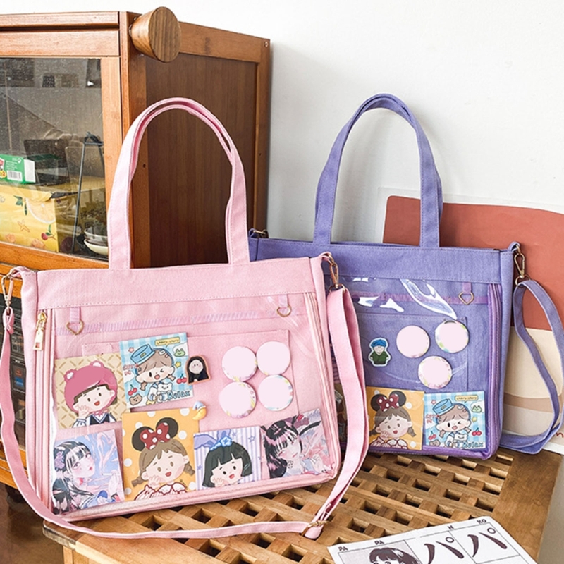 Japanese High School Girls JK Handbags Women Transparent Bag Crossbody ...