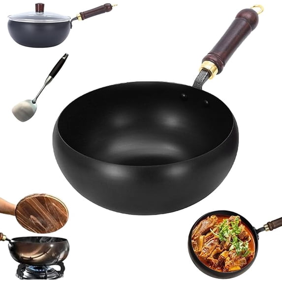 Japanese Iron Pan for Cooking,Uncoated Thick Iron Pot, Japanese ...