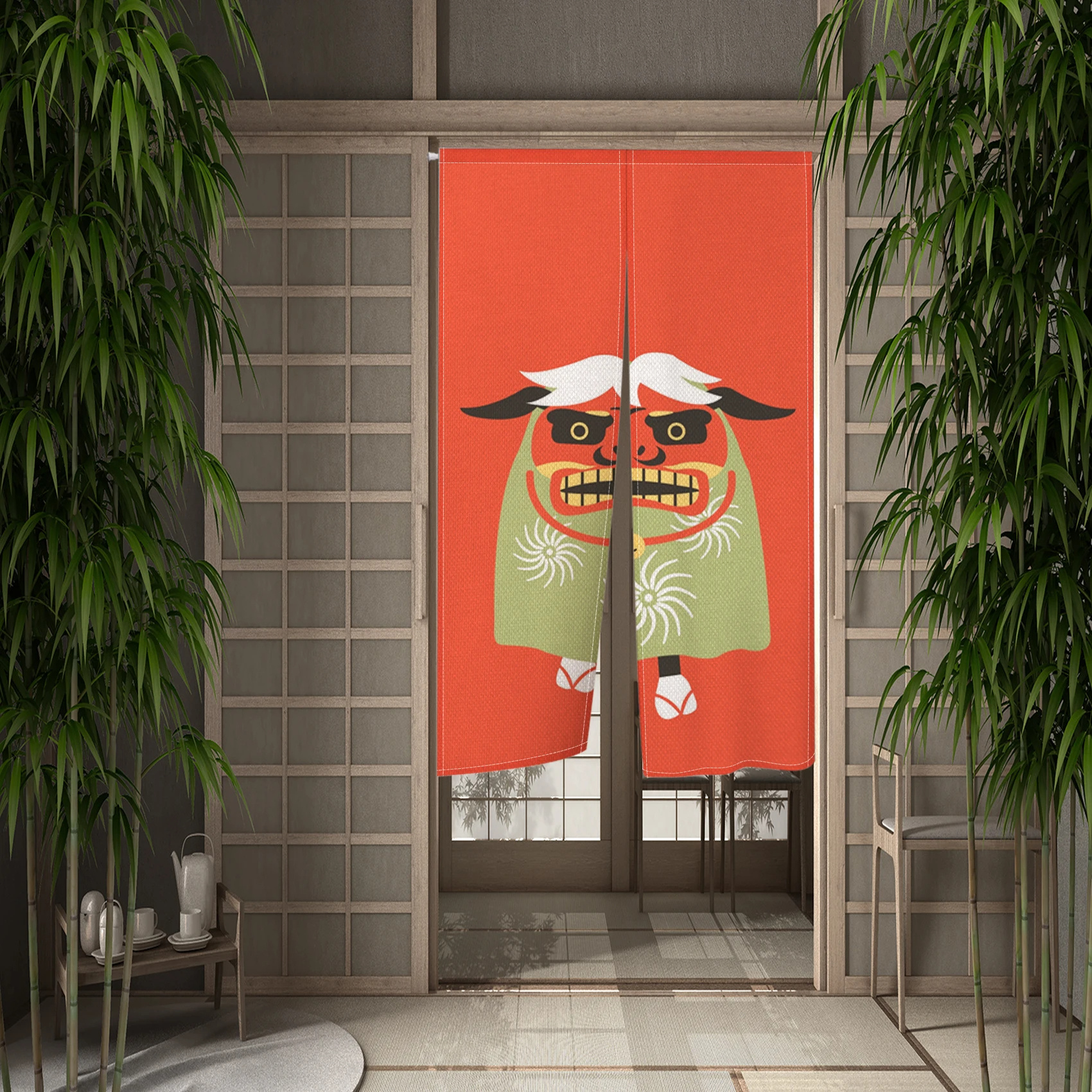 Japanese Izakaya Sushi Dining Door Curatin Kitchen Wine Living Room ...