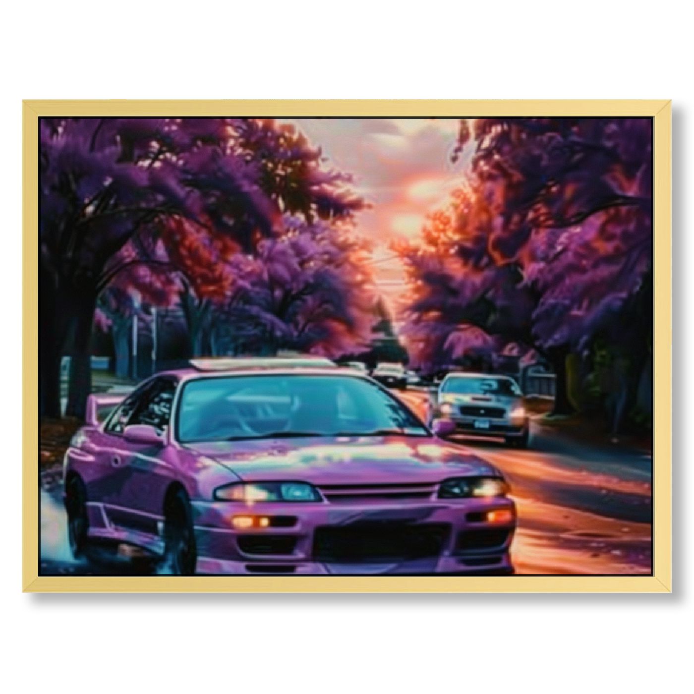 Japanese JDM Car urple Cool Poster Canvas Wall Art Posters & Prints ...
