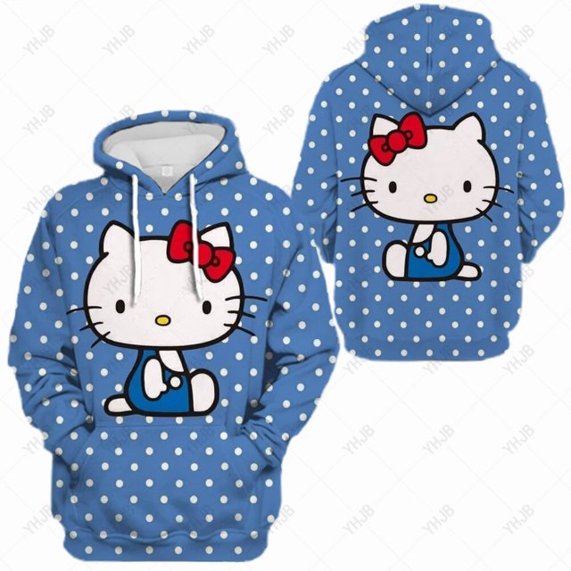 Japanese Kawaii Anime Cartoon Hello Kitty Hoodie Womens Kawaii Hoodie