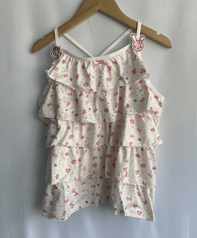 Japanese Kawaii Y2k Aesthetic Summer Embroidery Vest Cartoon Print