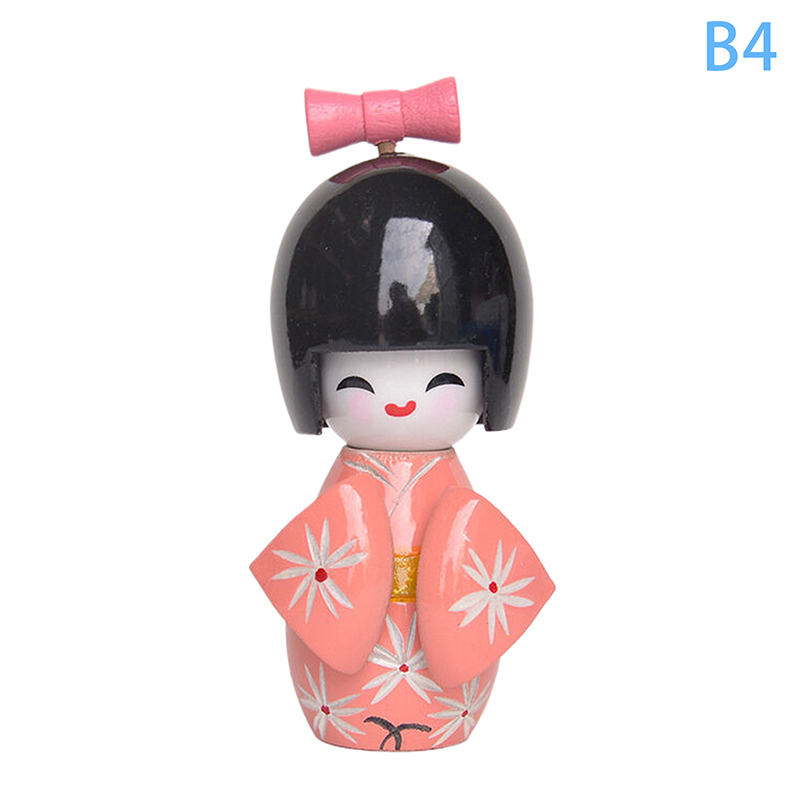 Japanese Kimono Table Top Decor Wood Statue Crafts Traditional Home ...