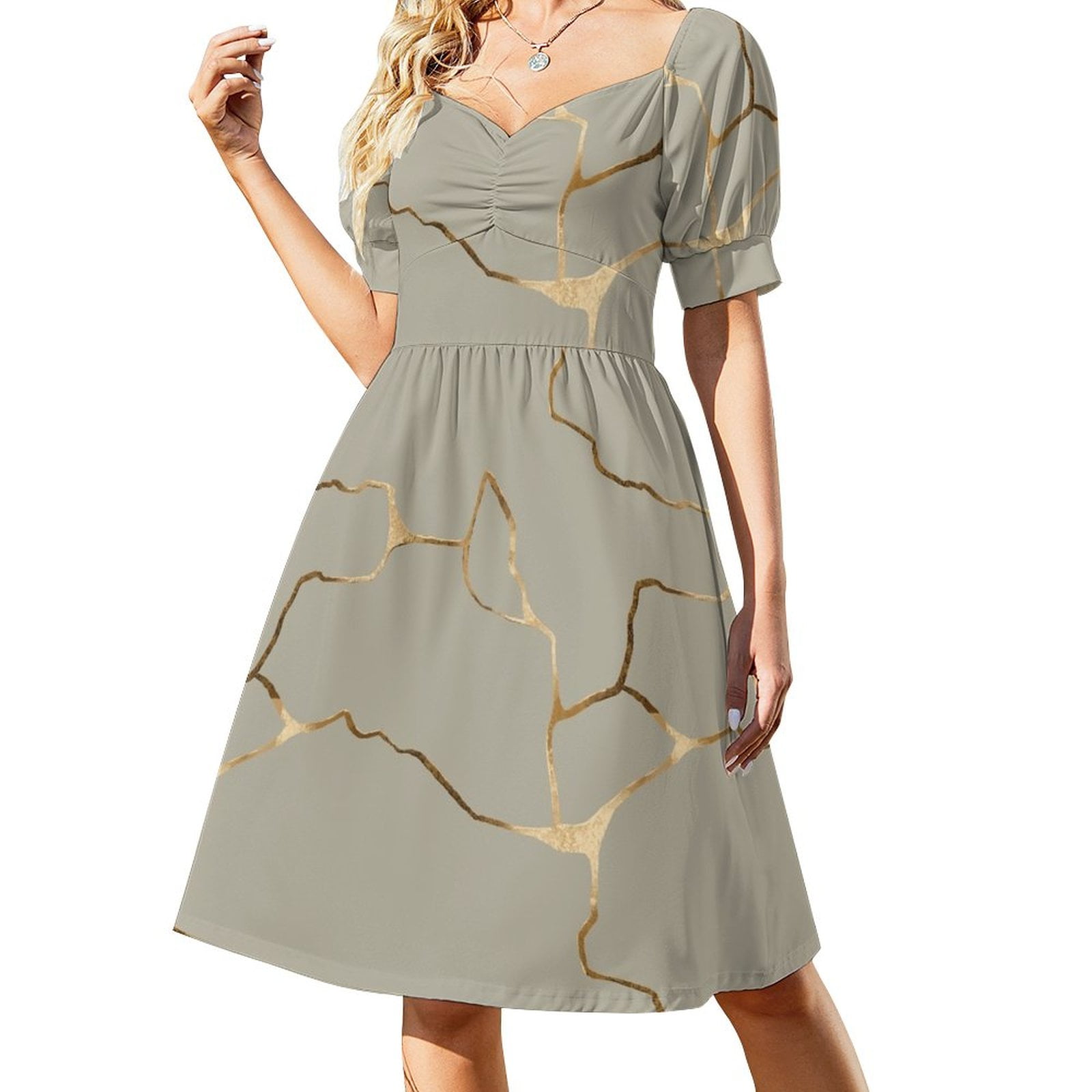 Japanese Kintsugi Sleeveless Dress summer dresses ladies 2024 Cocktail of dresses - Walmart.com
