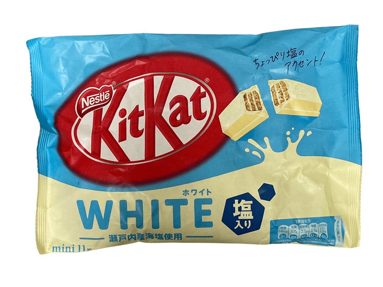 Japanese Kit Kat Sea Salt Flavor KitKat White Chocolates Bar; 11 Mini ...