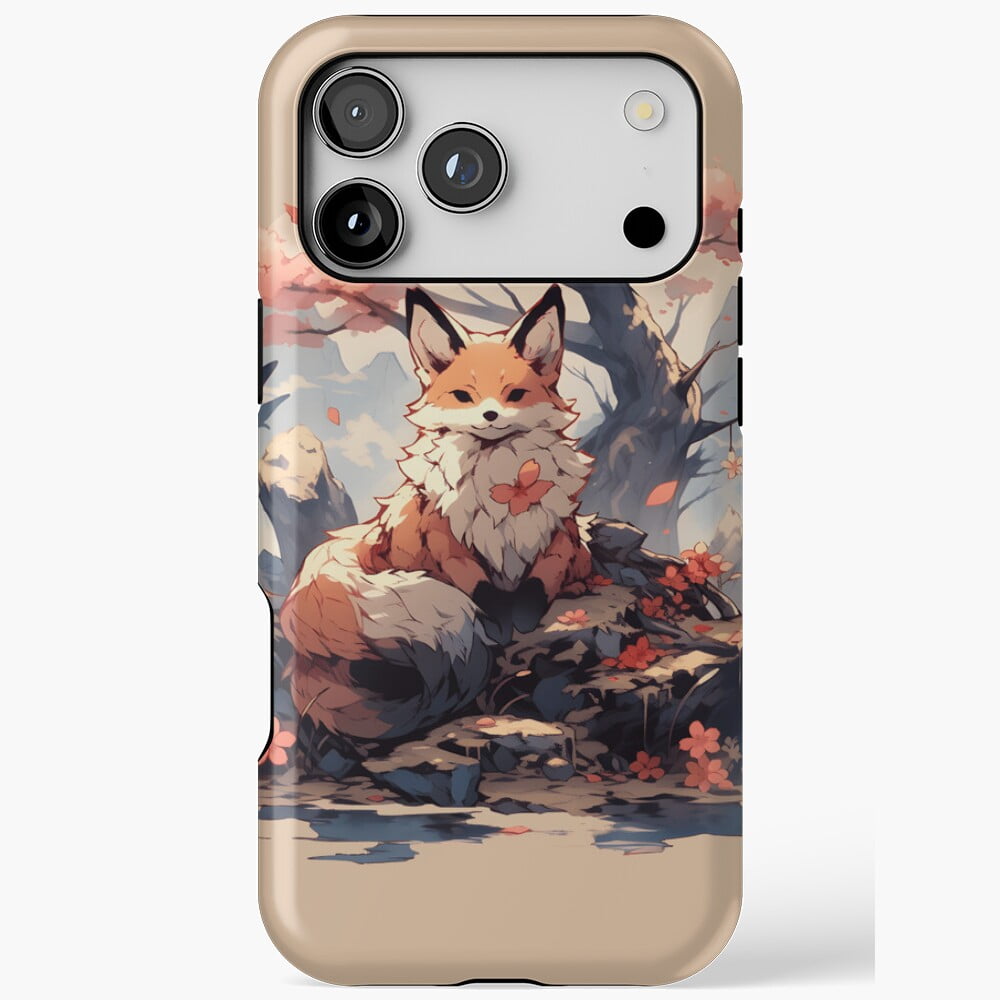 Japanese Kitsune Fox Mask iPhone Case 17 through 11 Pro Max - Walmart.com