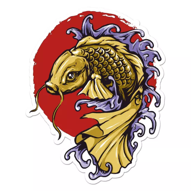 Japanese Koi Fish Sticker Phone Decal Water Bottle Stickers Car Decals ...