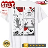Japanese Koi Fish The Great Wave Off Kanagawa Kanji (Back) T-Shirt ...