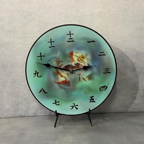Japanese Koi Wall Clock | Ultra Quiet Quartz Mechanism | Hand Made in ...