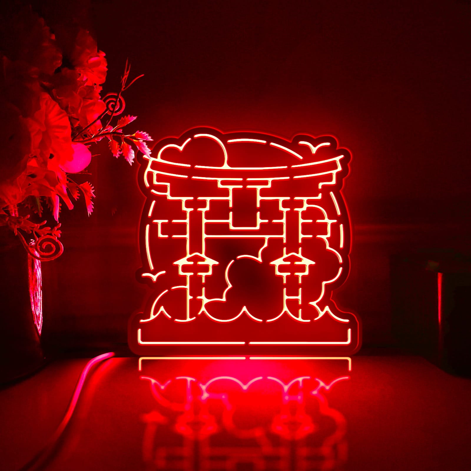 Japanese Landmark Itsukushima Led Light Box, Dimmable Neon-Like Light ...