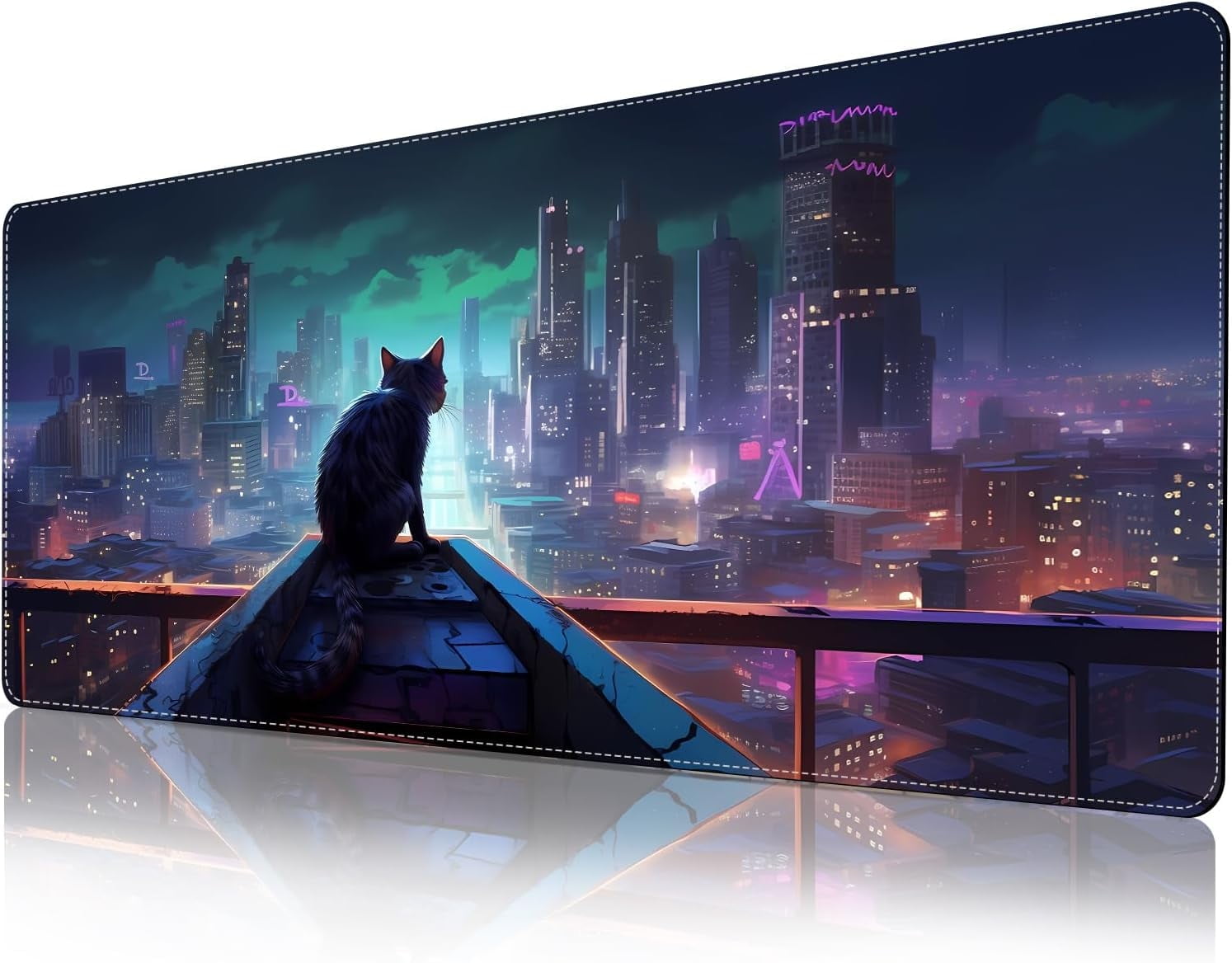 Japanese Large Mouse Pad, Cyberpunk Tokyo Desk Mat, XL Anime Gaming ...