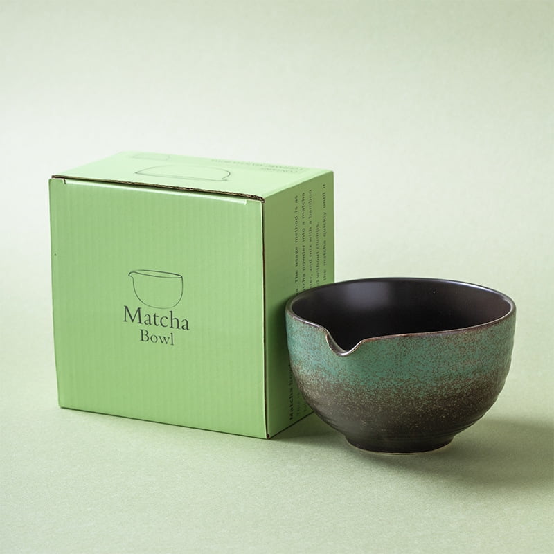 Japanese Le Shao style matcha bowl, food grade pottery material, tilted ...