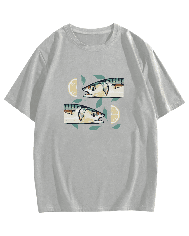 Japanese Lemon Fish Pattern T-shirt- - Walmart.com