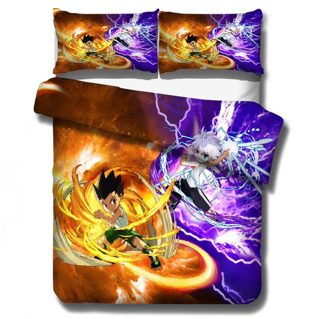 Japanese Manga Characters Bedding Set Queen Size Animated Bed Cover ...