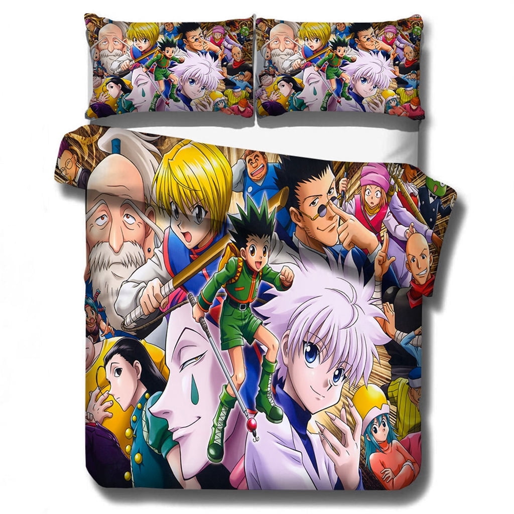 Japanese Manga Characters Bedding Set Queen Size Animated Bed Cover ...