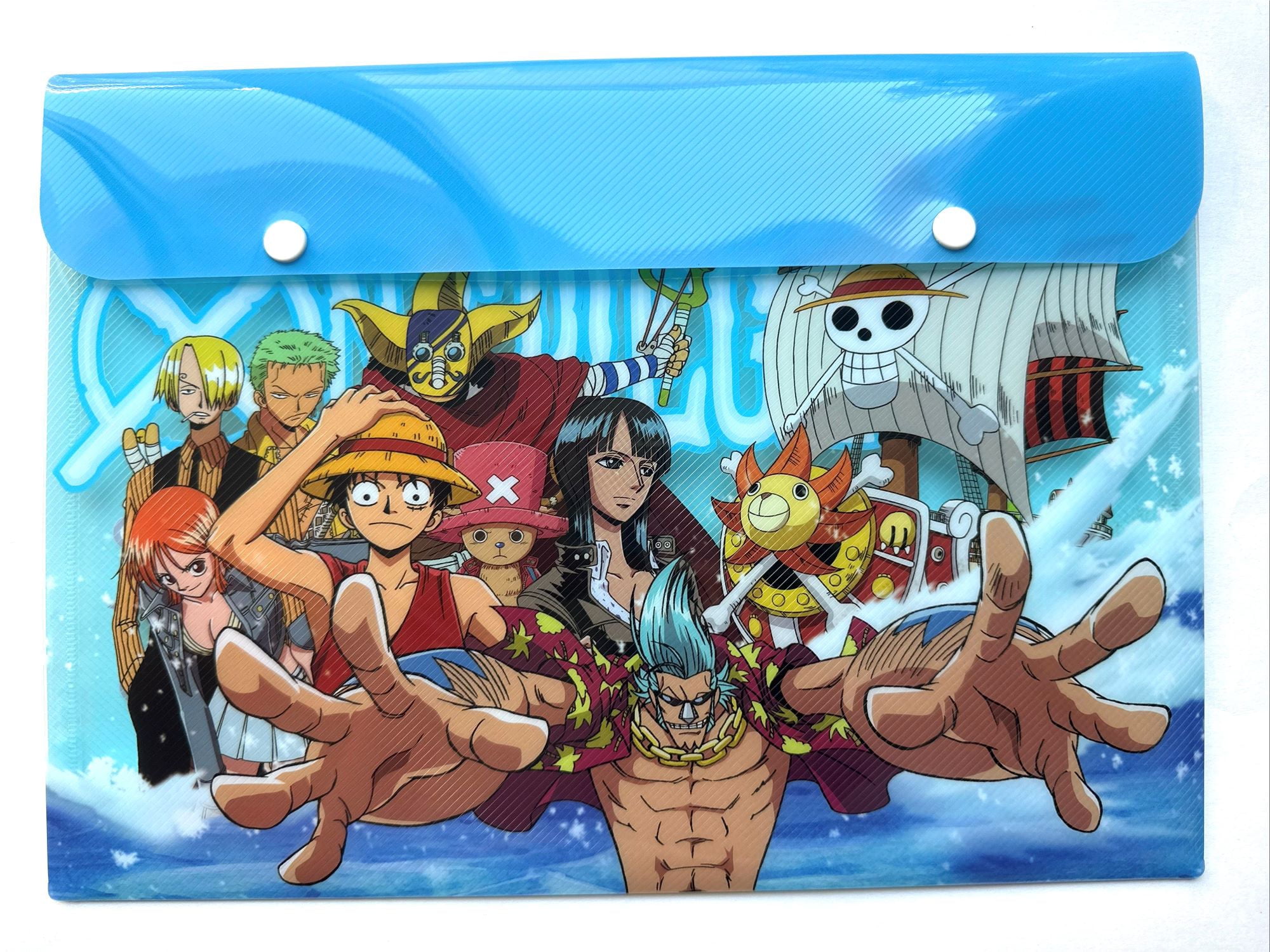 Japanese Manga One Piece Folder -Blue Semi Clear Portable Plastic ...