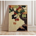 Japanese Maple Leaf Poster Woodblock Style Botanical Autumn Nature ...